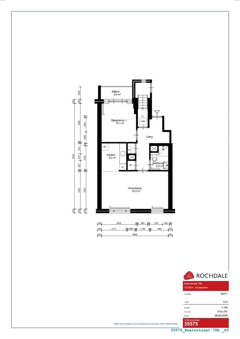 Appartement te huur Baarsstraat 78 A in Amsterdam voor € 1.166